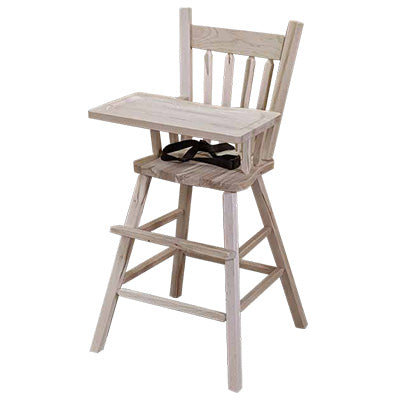 Kids Rustic High Chair – Timbercrafts Furniture Inc.